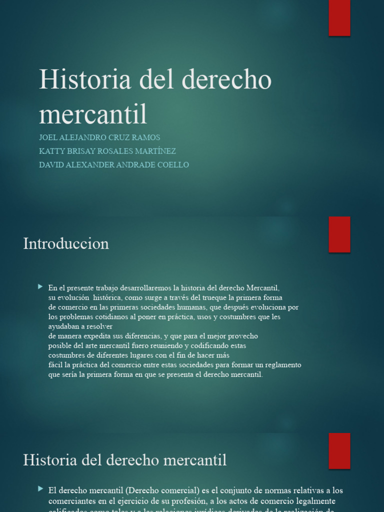 Historia Del Derecho Mercantil | PDF | Comercio | Mercantilismo