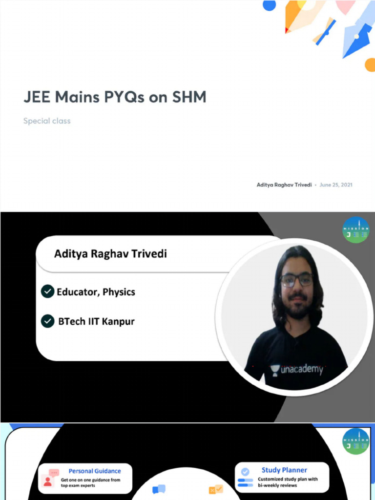 JEE Mains PYQs On SHM No Anno | PDF