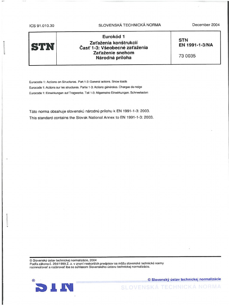 STN en 1991-1-3 - Na | PDF
