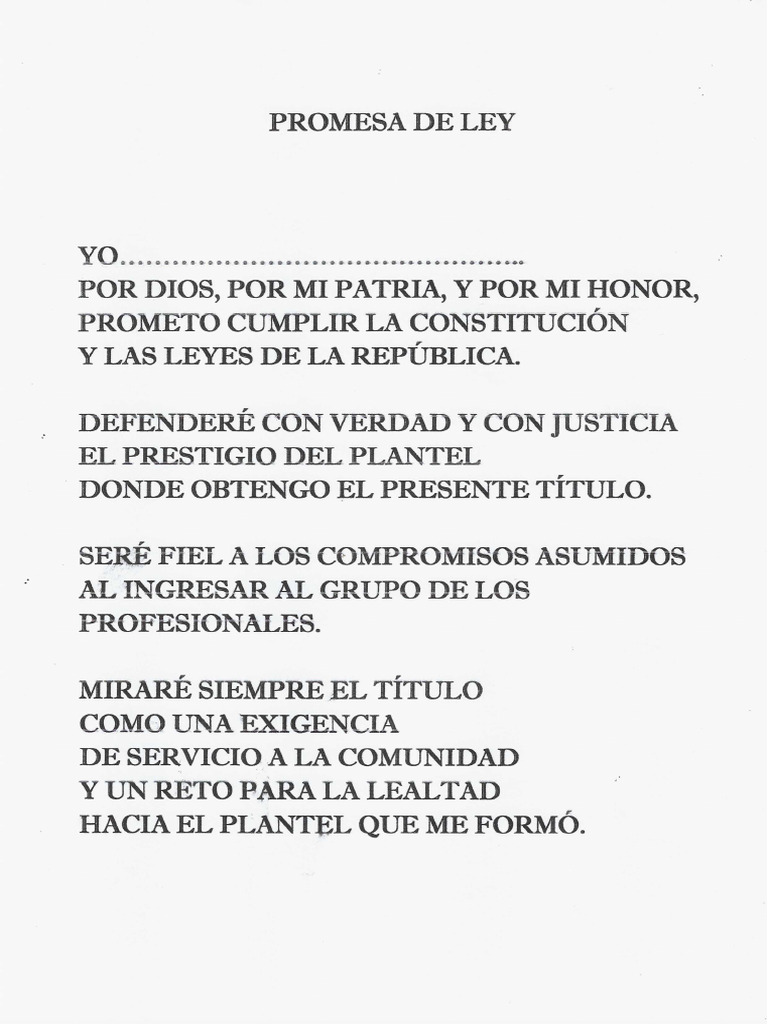 Promesa de Ley | PDF