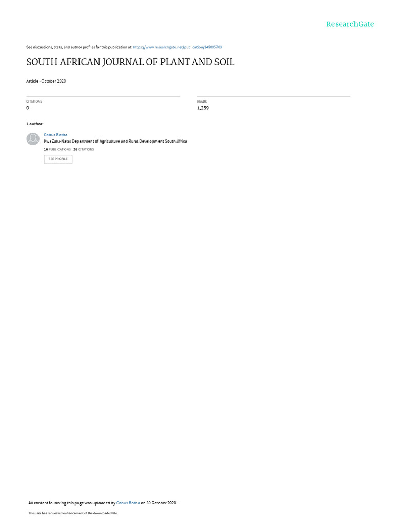 South African National Soil Database | PDF | Soil | Data