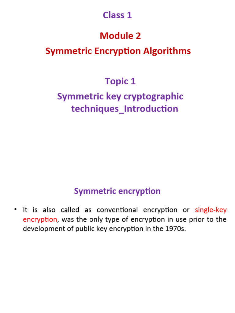 2 Symmetric Cipher Introduction 05-01-2024 | Download Free PDF | Cryptography | Encryption