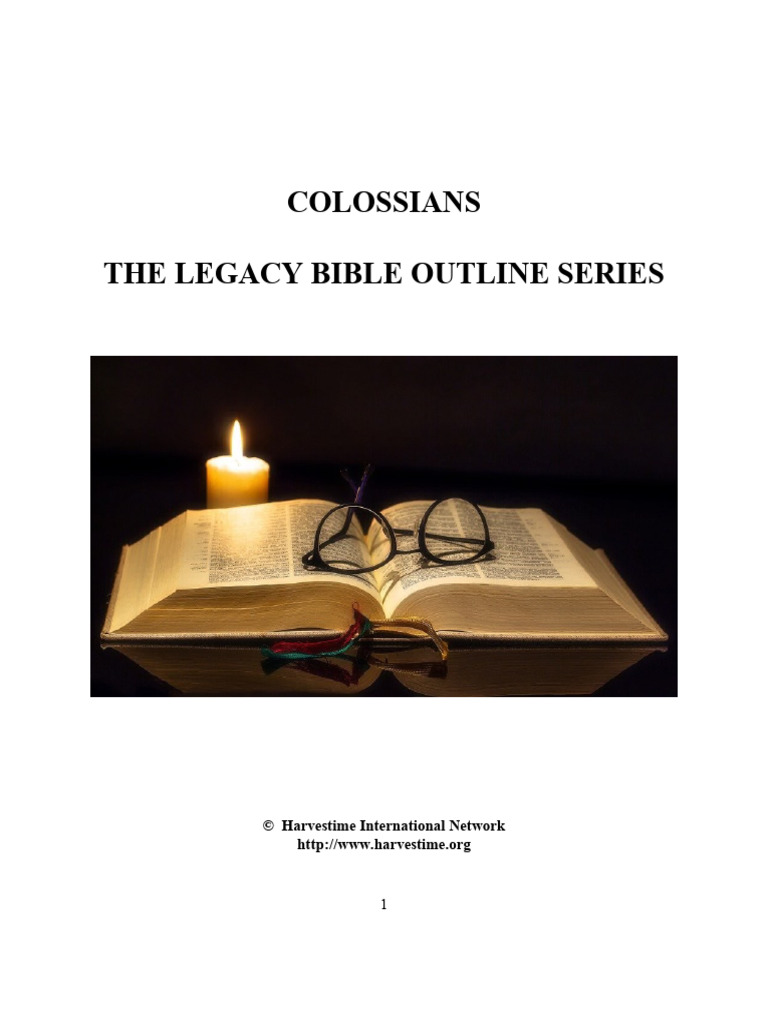 Colossians Outline | PDF | Epistle To The Colossians | Paul The Apostle
