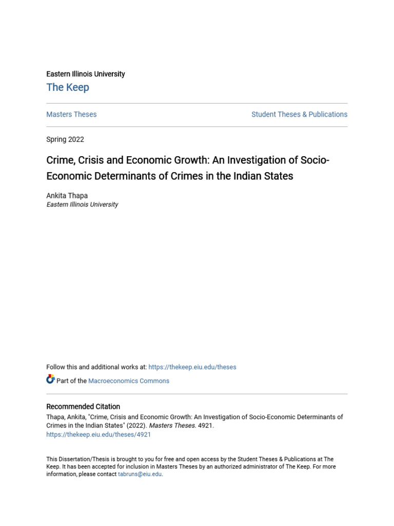 Crime Crisis and Economic Growth | PDF | Economic Growth | Crimes