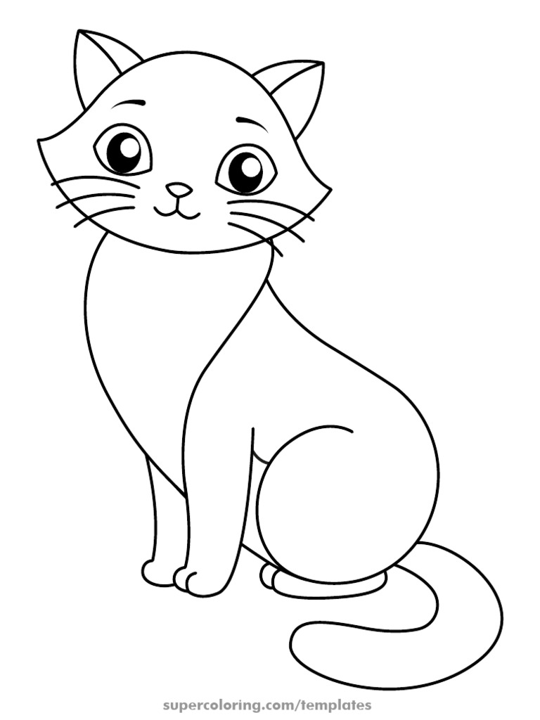 Cat Outline Template Paper Crafts | PDF