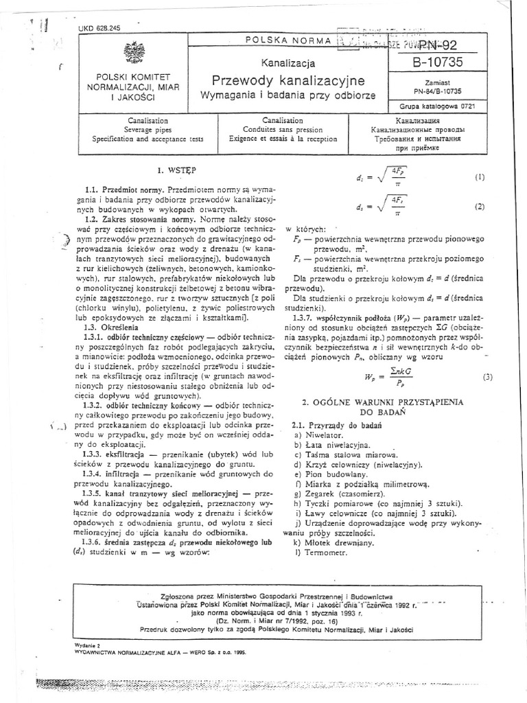 PN - B - 10735 - 1992 - Odbior Kan | PDF