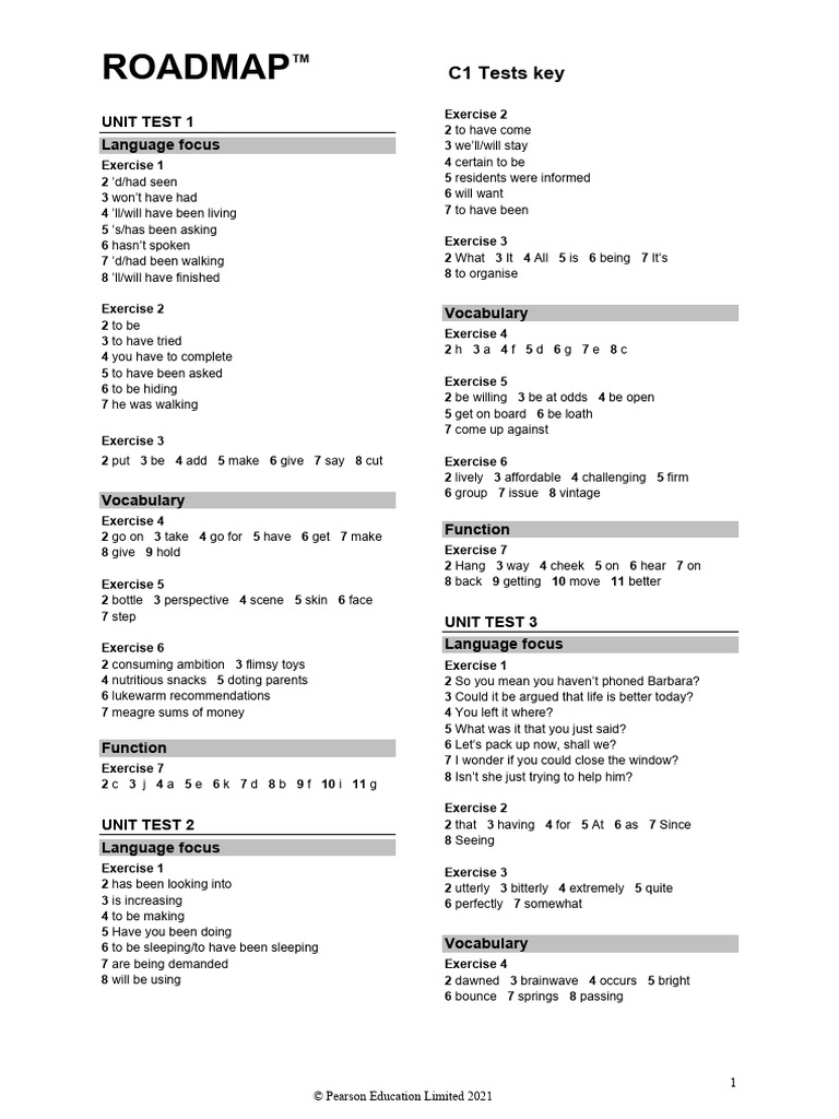 Tests Answer Key Pdf Pdf