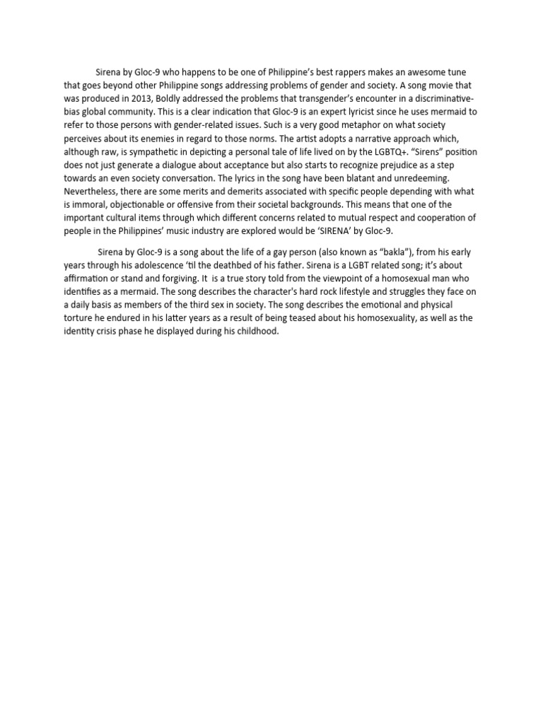 Sirena by Gloc 9 | PDF