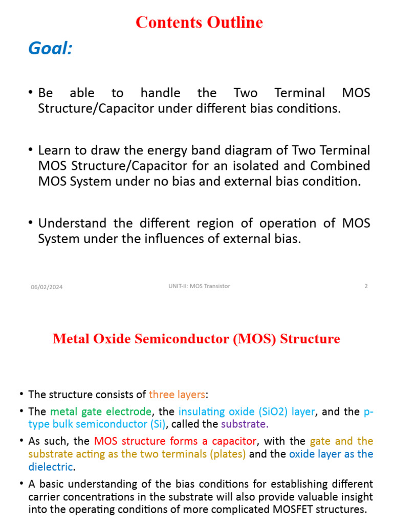 MOS Capacitor - Structure | Download Free PDF | Mosfet | Field Effect ...