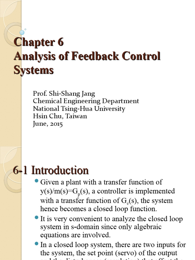 Chapter 6 Analysis of Feedback Control Systems | Download Free PDF ... Chapter 6 Analysis of Feedback Control Systems | Download Free PDF ...
