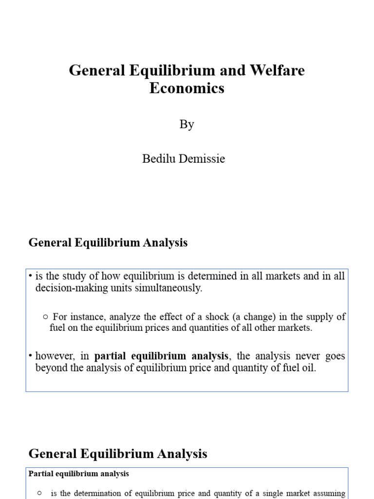 General Equilibrium Welfare Economics | PDF | Welfare Economics | Economic Equilibrium