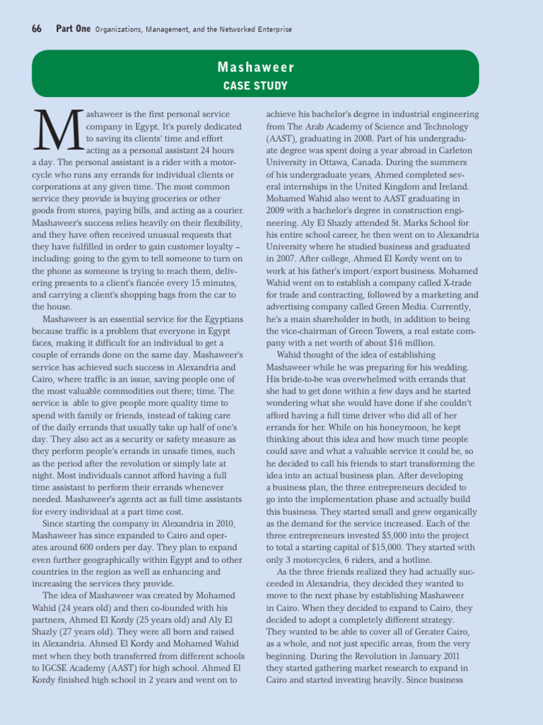 1 Mashaweer Case Study On Chapter 1 | PDF | Personal Digital Assistant | Business