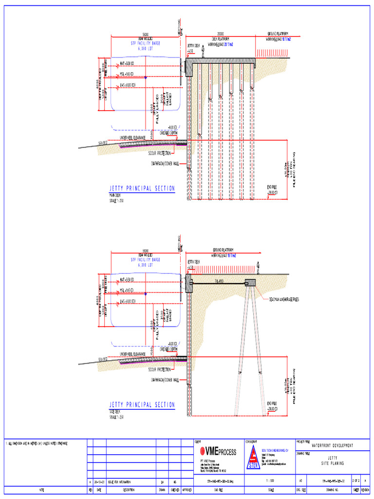 Stn-Vme-wfd-gen-01 & 02 Rev A - Vme Bathymetric & Jetty Plan-3 | PDF