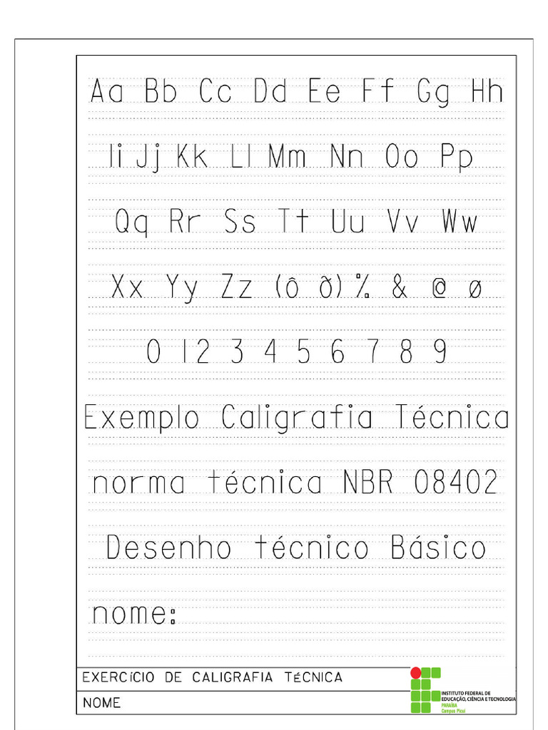 Exercicio Caligrafia | PDF