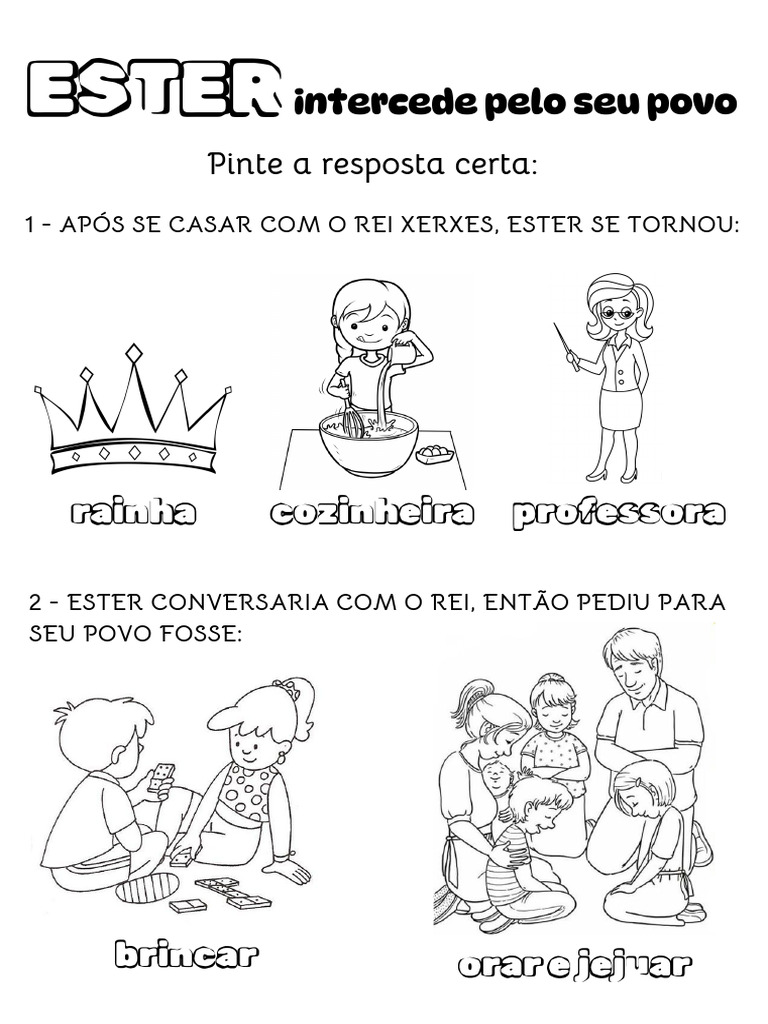 ATIVIDADE KIDS - ESTER | PDF