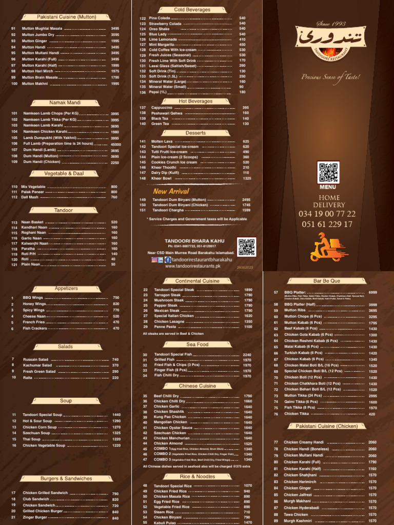 Tandoori Restaurant Menu Overview | PDF | Kebab | Steak