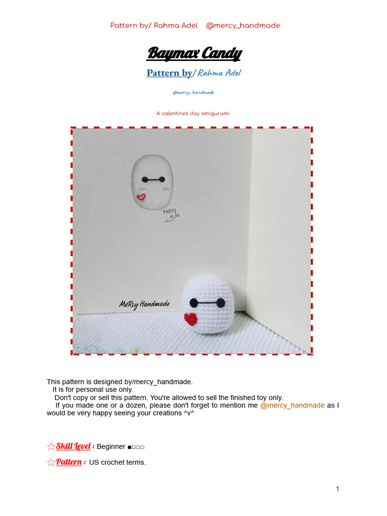 Baymax_Candy | PDF | Crochet | Decorative Arts