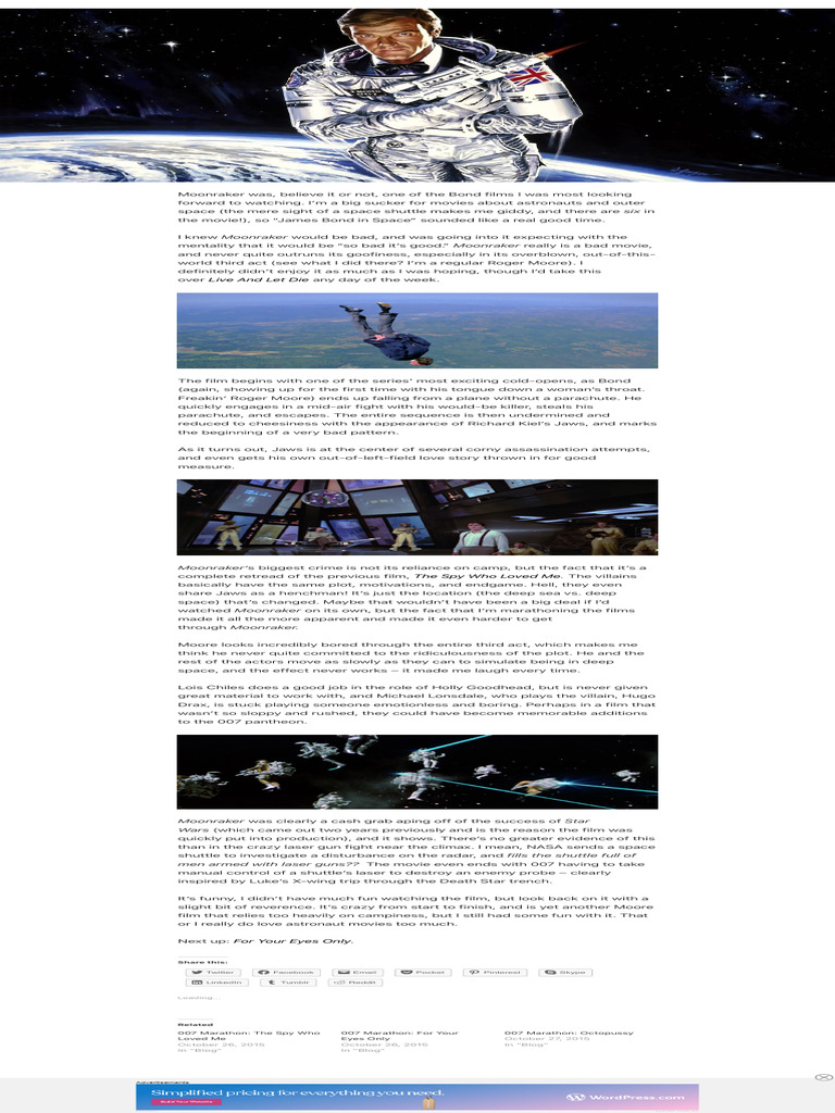 007 Marathon Moonraker - The Reel James | PDF