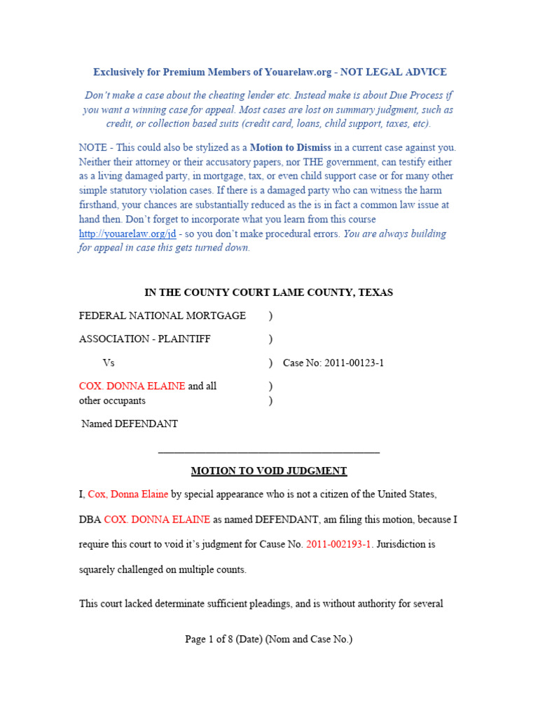 30 harold st Void Judgment Motion - Current or Past Case | PDF ...