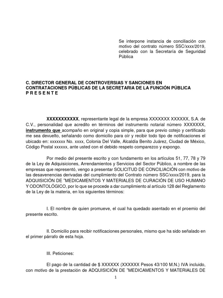 Escrito de Conciliación | PDF | Justicia | Crimen y violencia