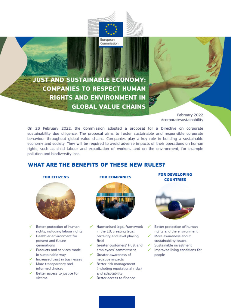 Factsheet JUST AND SUSTAINABLE ECONOMY PDF | PDF | Sustainability ...