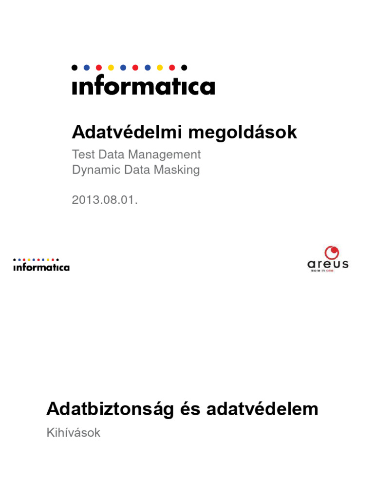 Informatica Data Masking - Presentation | PDF