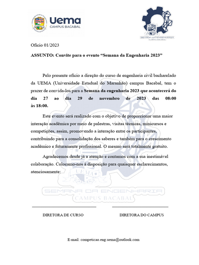 OFÍCIO CONVITE | PDF