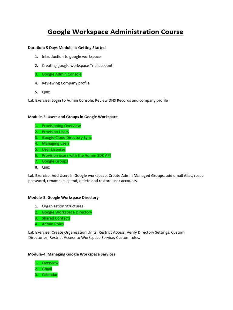 Google Workspace Administration | PDF | Information Technology | Computing