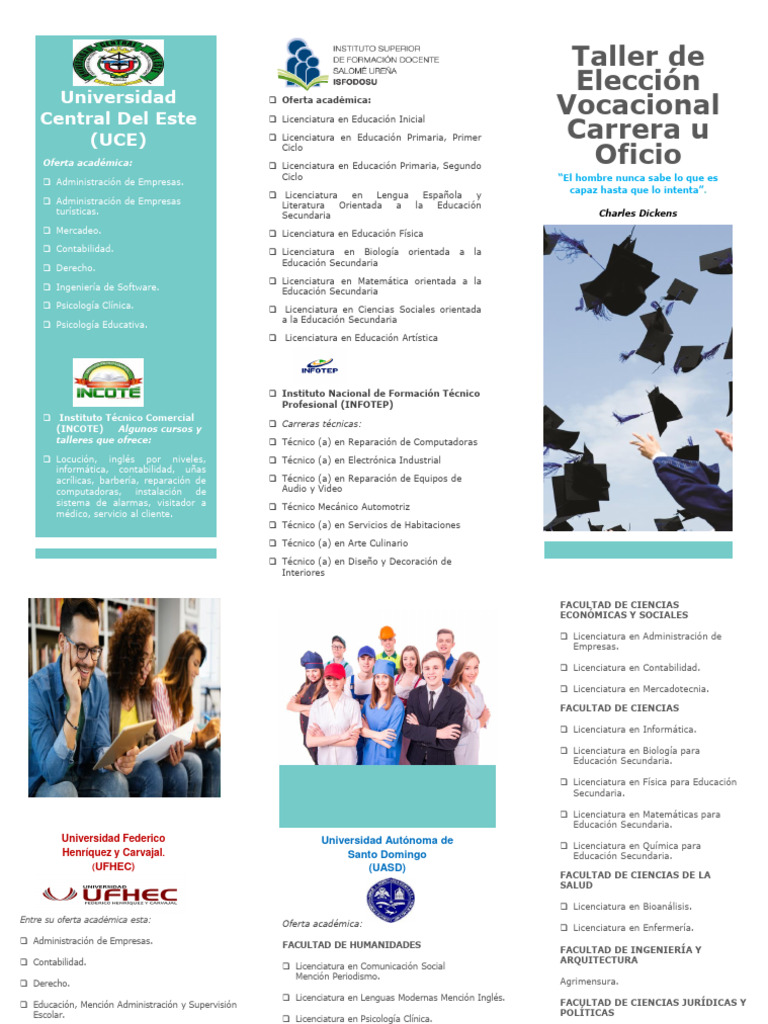 FOLLETO ELECCION VOCACIONAL | PDF | Marketing | Educación Secundaria
