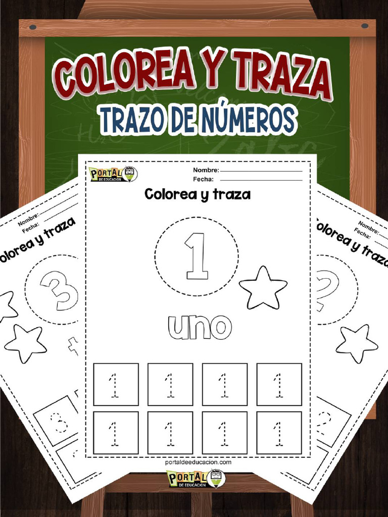 Colorea y Traza Numeros Del 1 Al 10 - 20240202153852 - Strong ...
