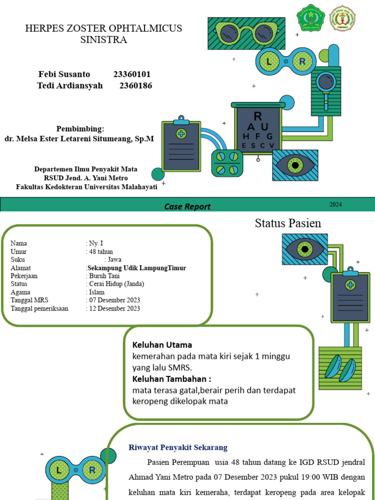 Herpes Zooster Oftalmicus CASE REPORT NEW... | PDF