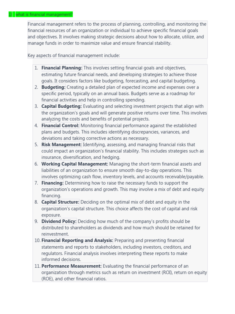 Financial Mangement | PDF | Net Present Value | Internal Rate Of Return