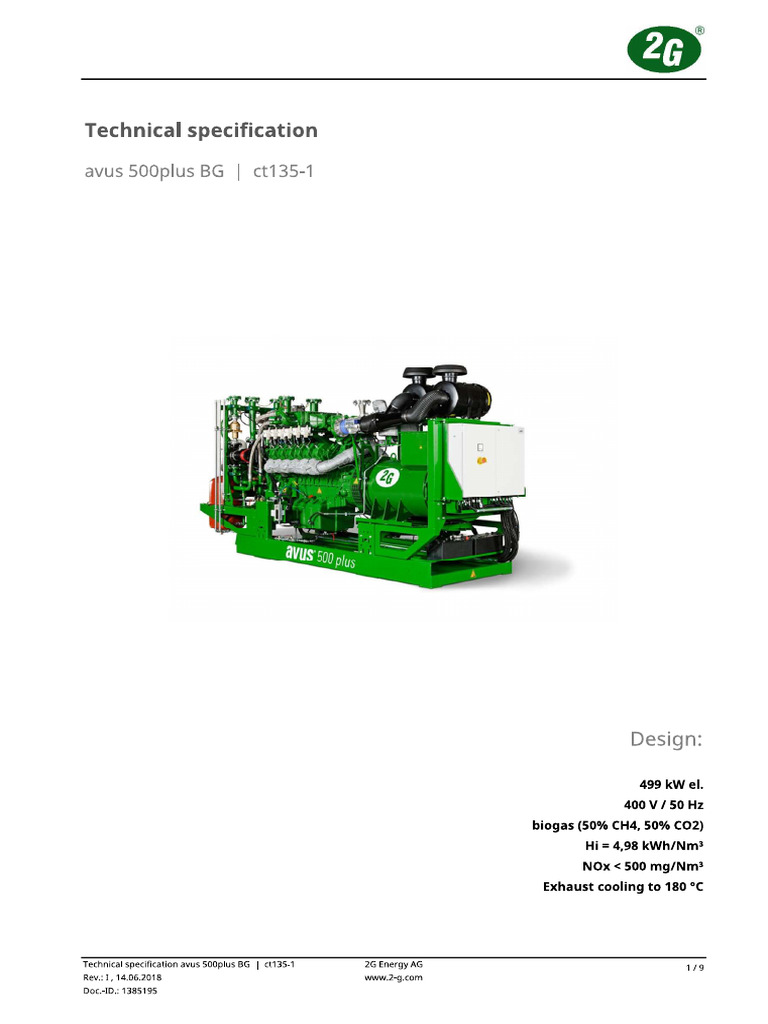 CHP - Technical Specification | PDF