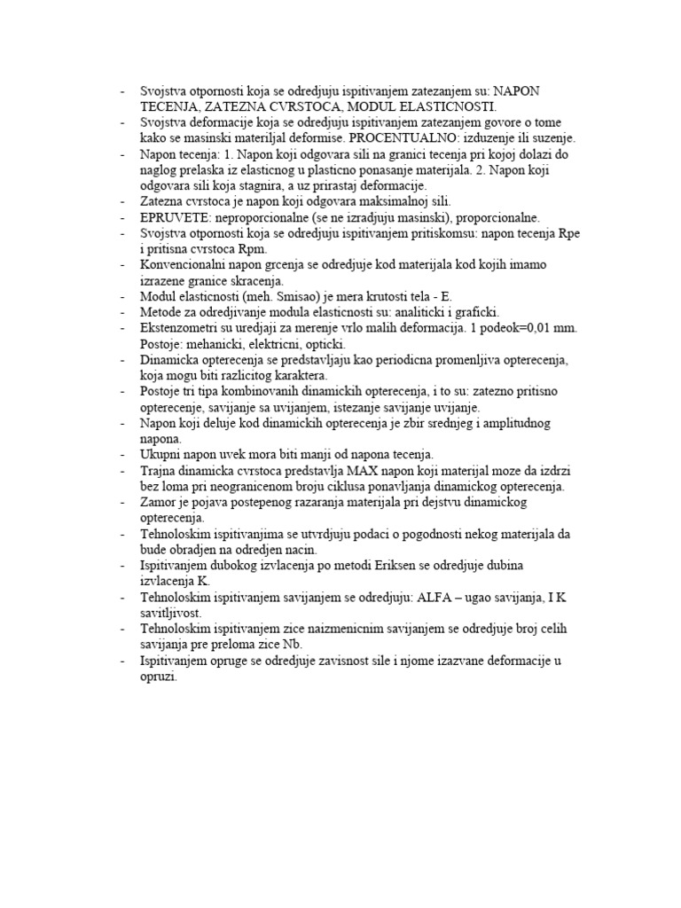 Masinski Materijali 1 - K3 | PDF