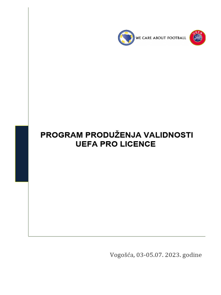 Produženja UEFA PRO Licence | PDF