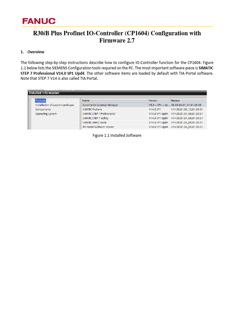 R-30iB Plus (FAC Guide Profinet Configuration CP1604 IOC FW2.7) (CONTROLLER) | Download Free PDF ...