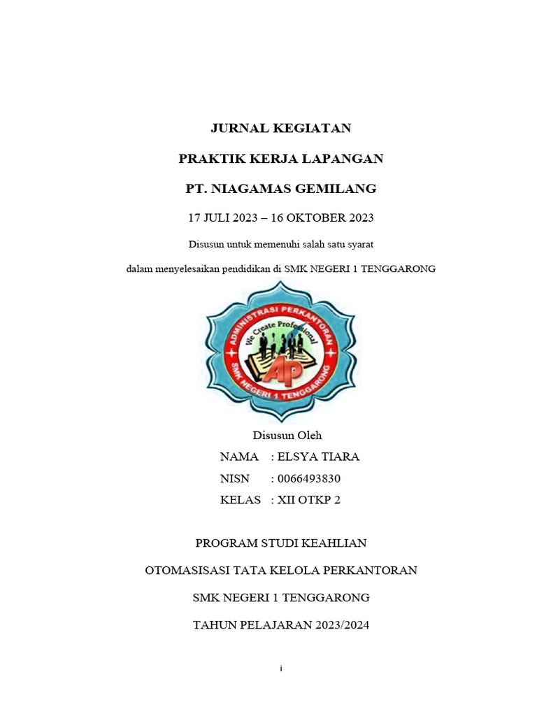 Laporan PKL Elsya Tiara di PT. Niagamas | PDF