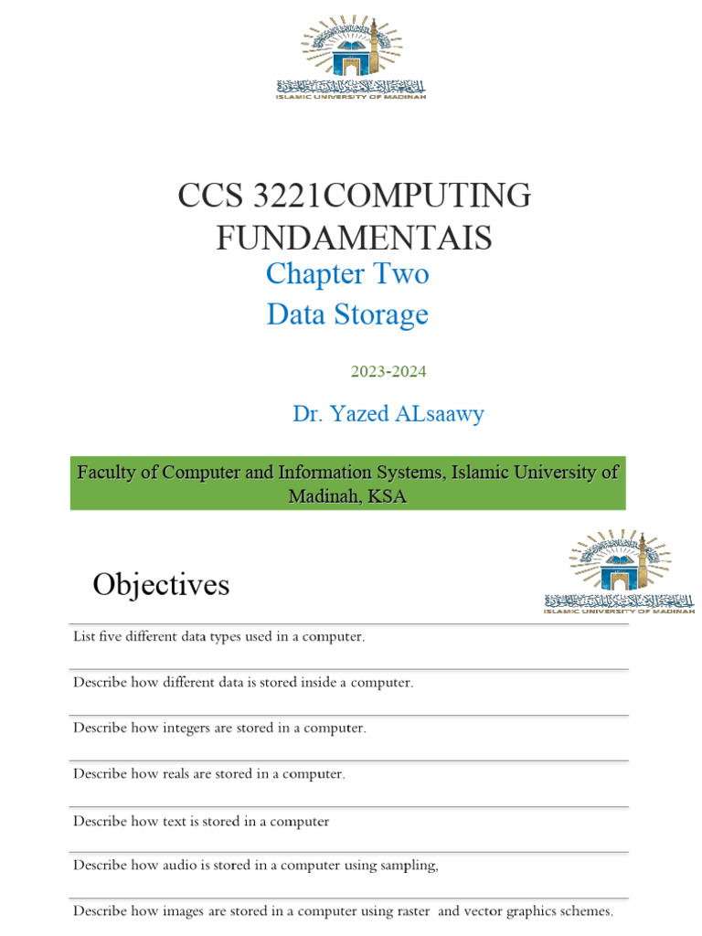 Chapter 2 - Ccs 3221 Computing Fundamental-Data Storage | PDF ... Chapter 2 - Ccs 3221 Computing Fundamental-Data Storage | PDF ...