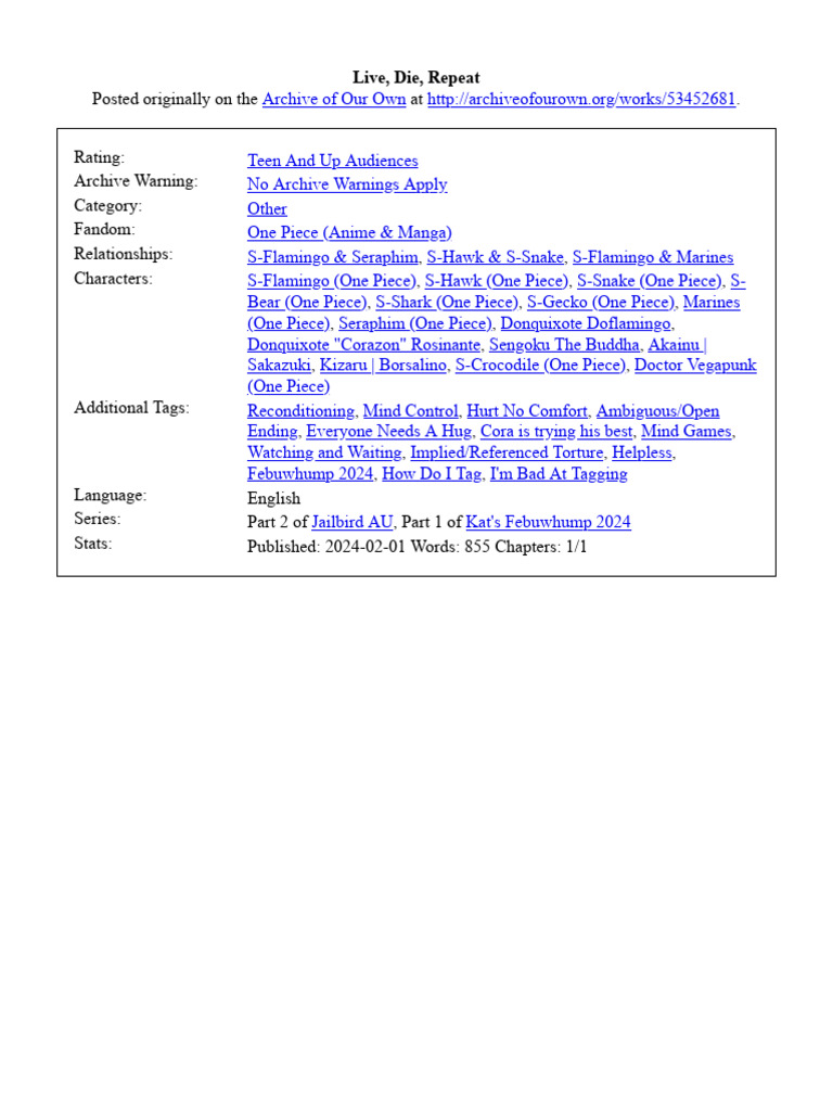 Live Die Repeat | PDF