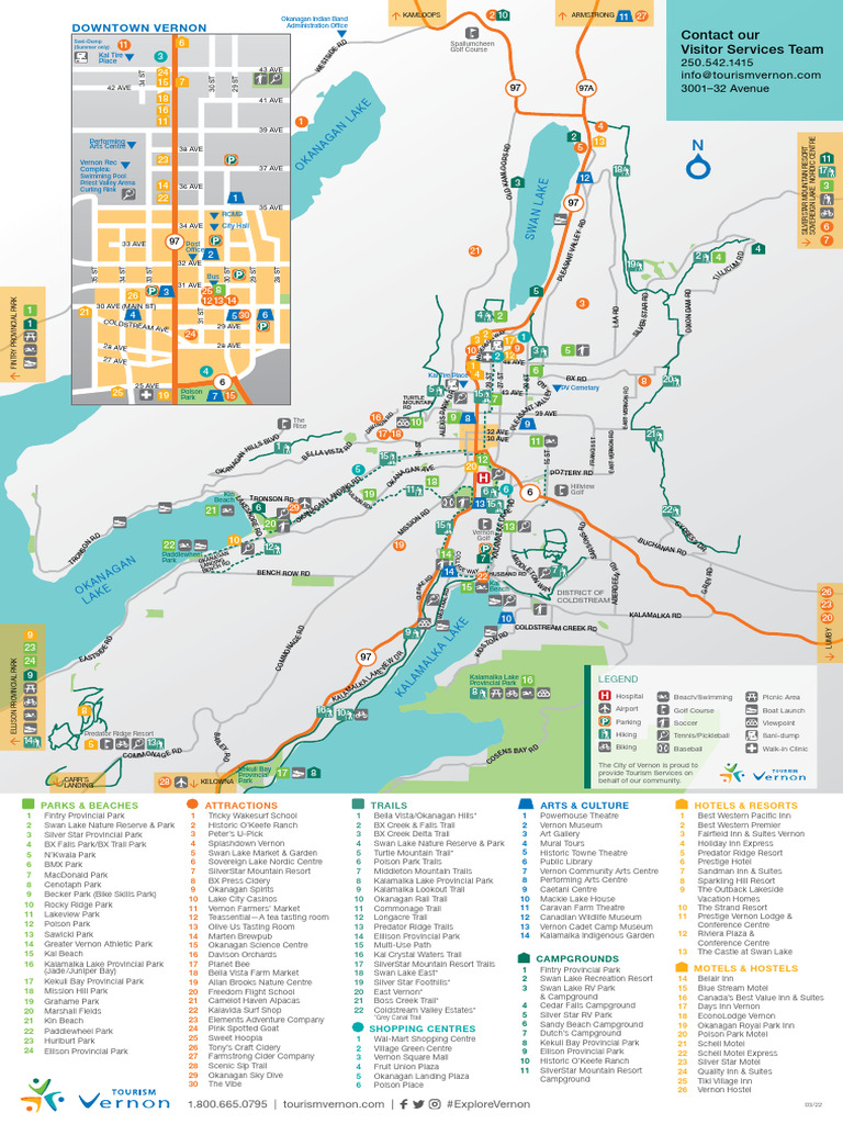 Vernon Tourism Guide: Parks, Trails, and Attractions | PDF