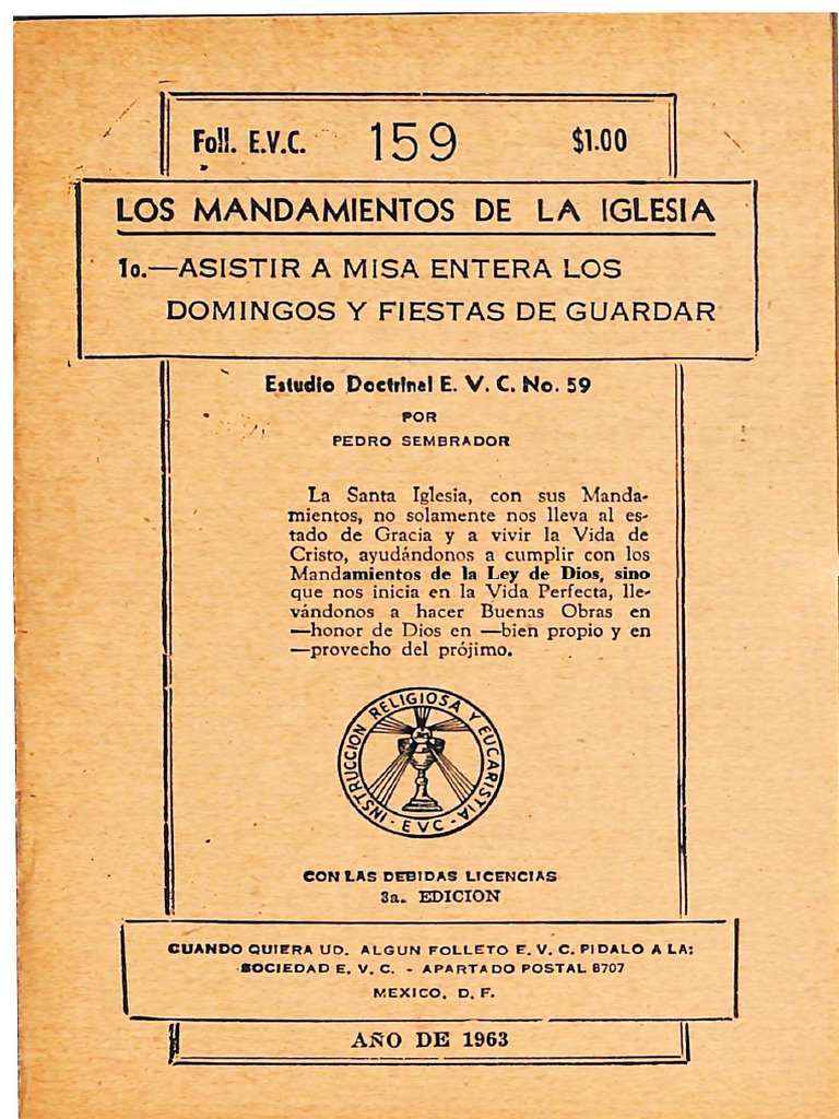 E.V.C. - 159 - Asistir A Misa | PDF