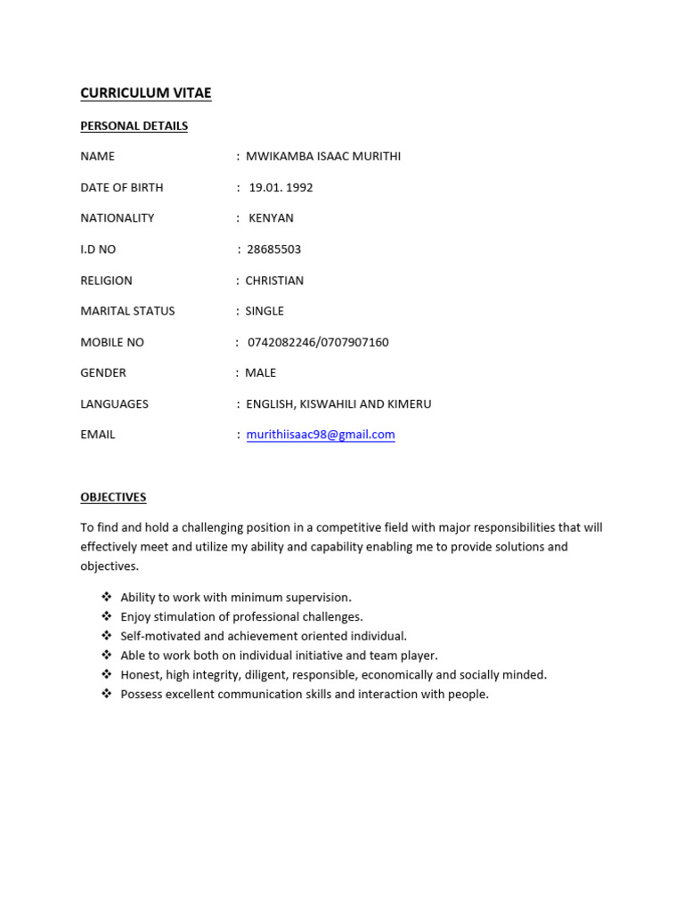 Curriculum Vitae1 | PDF