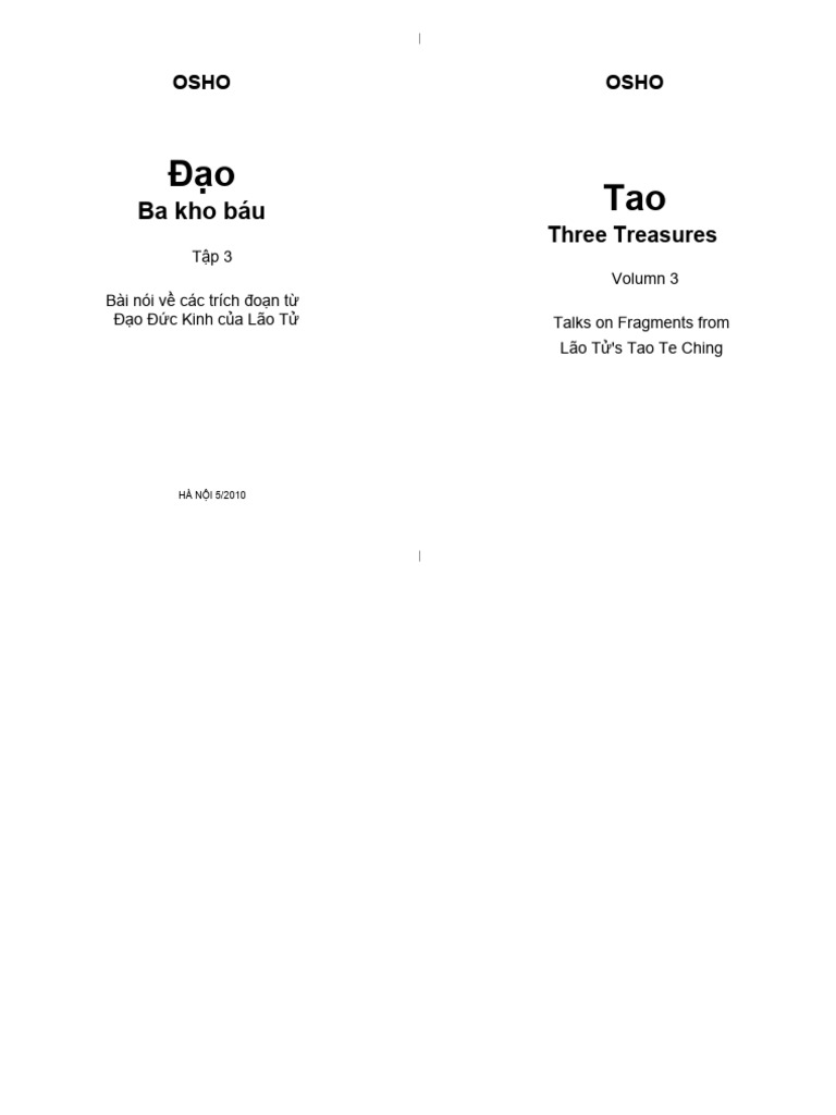 Dao Ba Kho Bau Tap 3 - Lao Tu - Osho | PDF