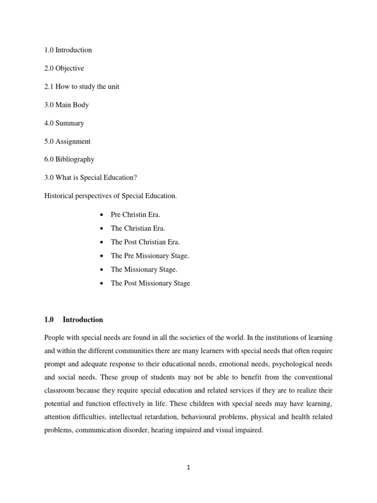 Introduction to Special Education Concepts | PDF | Special Education ...