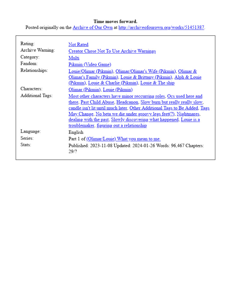 Time Moves Forward | PDF