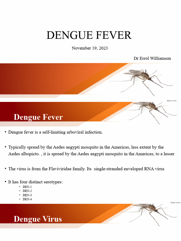 Dengue Fever Ew Dm Presentation Pdf Health Sciences Epidemiology