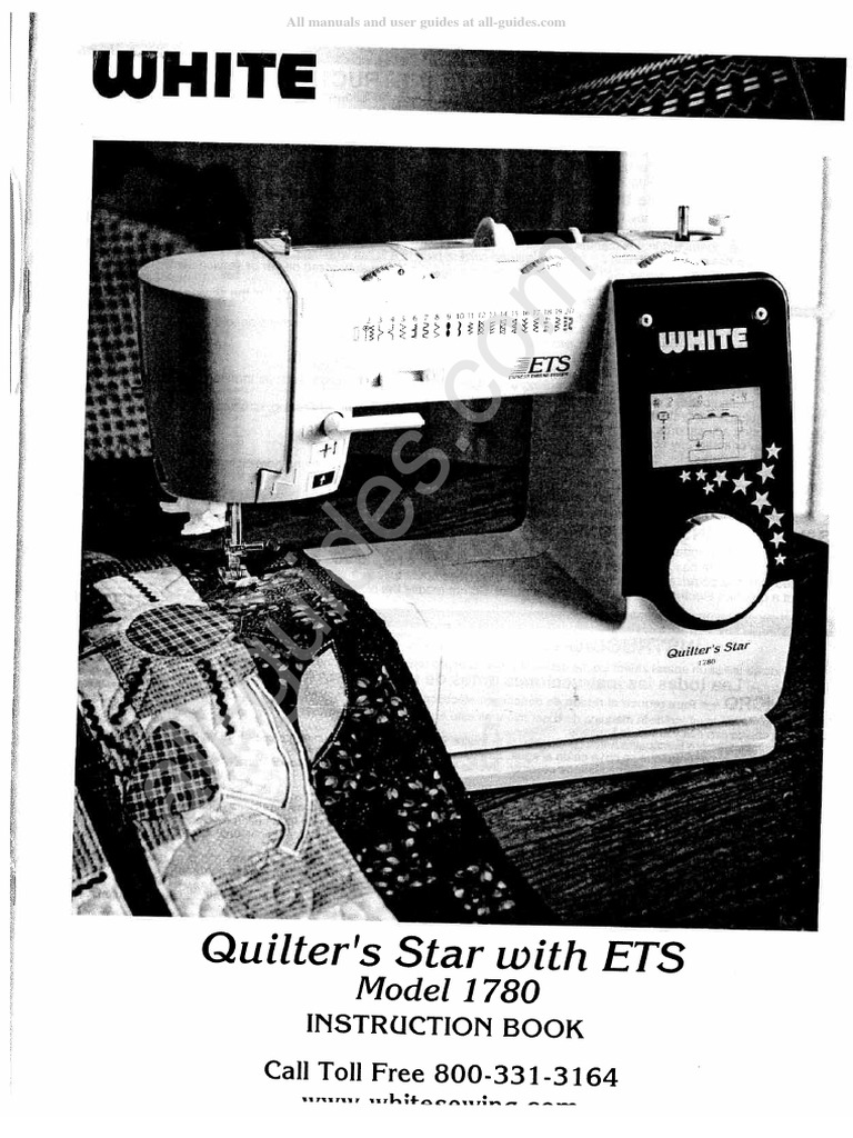 White 1780 Sewing Machine Instruction Manual | PDF | Sewing Machine ...
