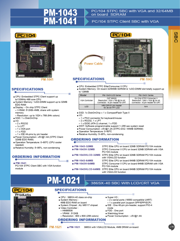 PM 1041 | PDF | Random Access Memory | Dynamic Random Access Memory