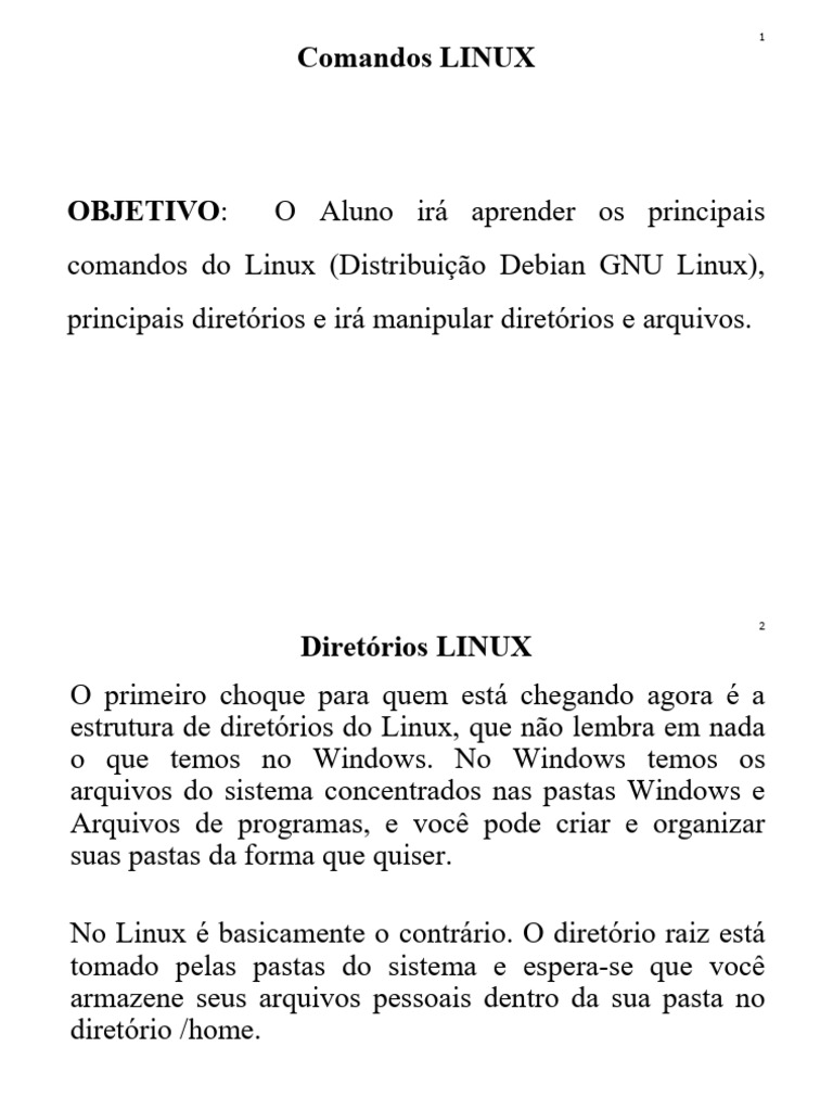 Comandos Linux | PDF | Inicialização (informática) | Informática