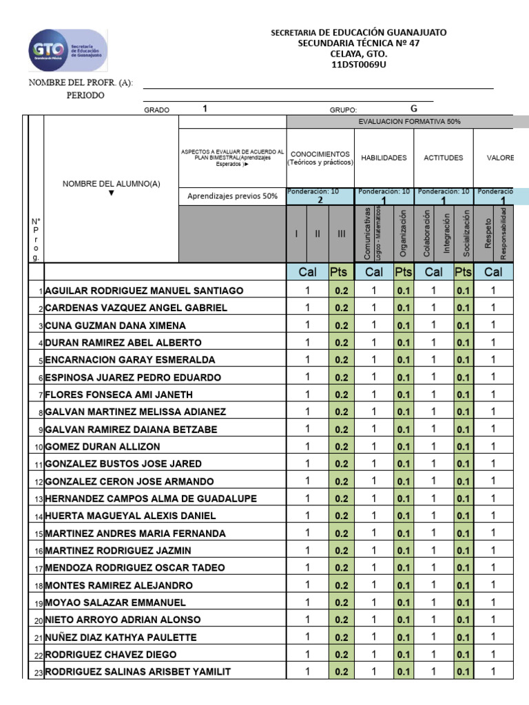 Formato Listas 2023-2024 FORMULAS | PDF | Evaluación | Metodología filosófica